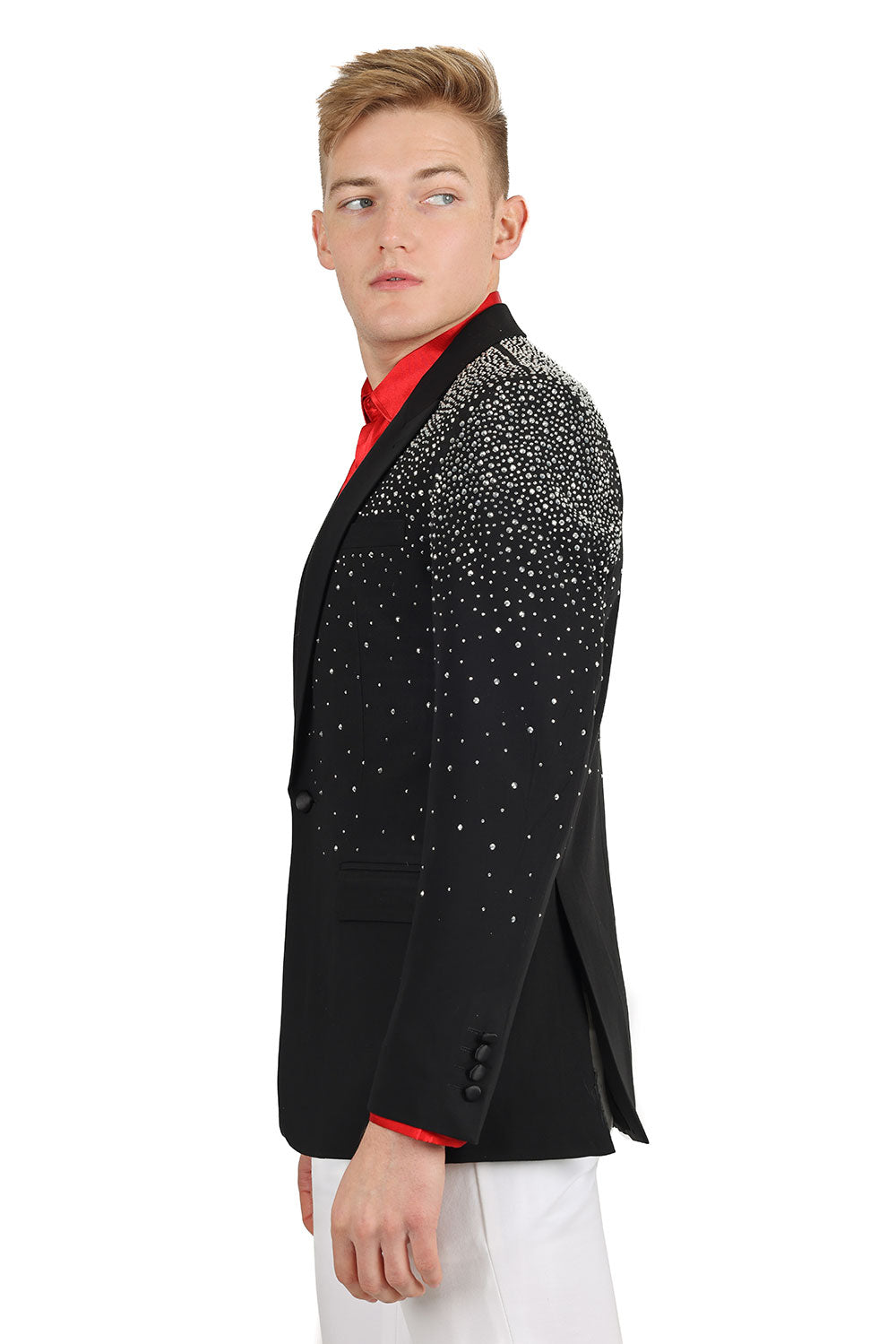 Barabas Men's Rhinestone Solid Color Notch Lapel Blazer 2BLR6 – BARABAS®